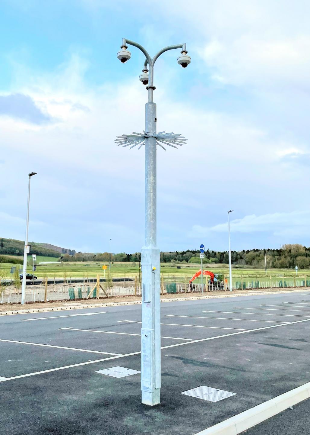 Tubular Tilt Down CCTV Poles | Altron | CCTV Camera Mounting